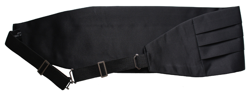 Black Satin Cummerbund - £10 | Clermont Direct