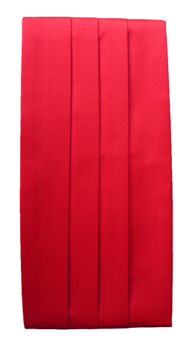 Red Satin Cummerbund - £10 | Clermont Direct