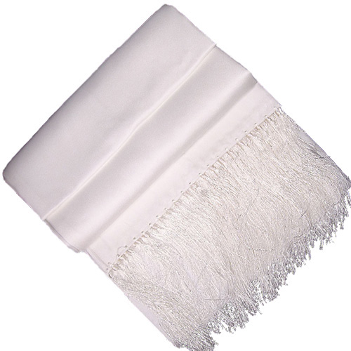 White Satin Scarf - £9 | Clermont Direct